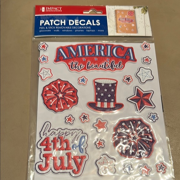 Design | 4th Of July Patch Decals Red Blue White | Poshmark
